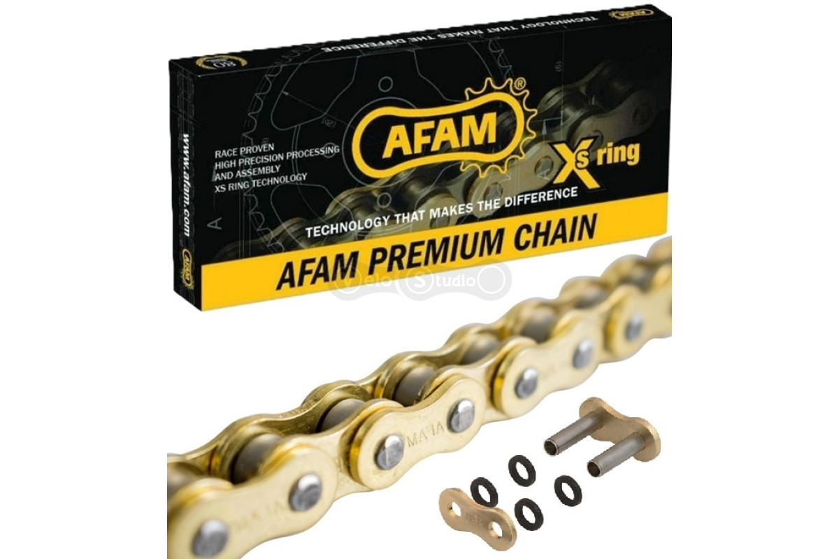 Ланцюг AFAM XHR2 Chain - 520 [Gold], 520-116L / Seal Ring для мотоцикла ...