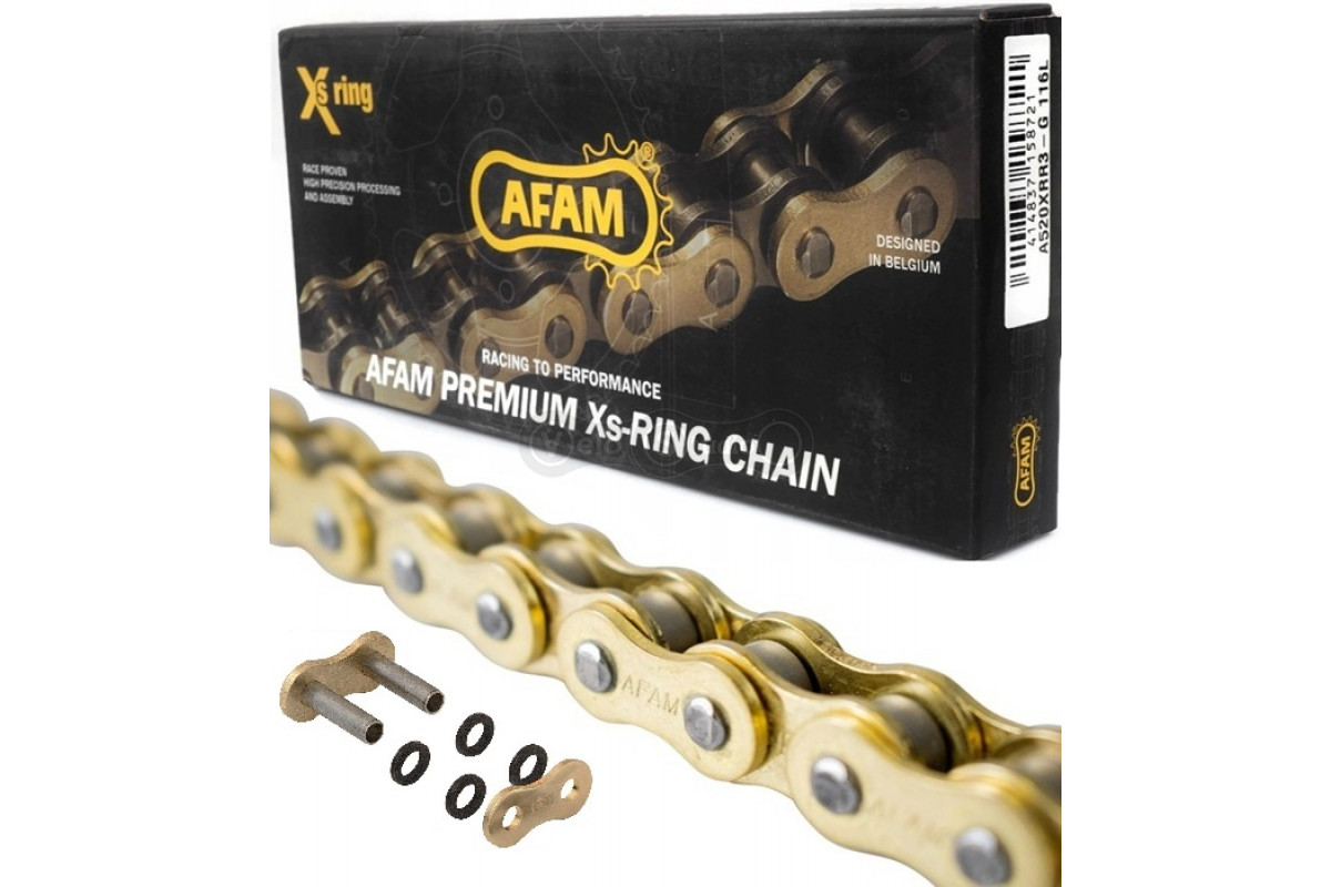 Цепь AFAM XSR2 Chain - 525 [Gold], 525-110L / Seal Ring для мотоцикла ...