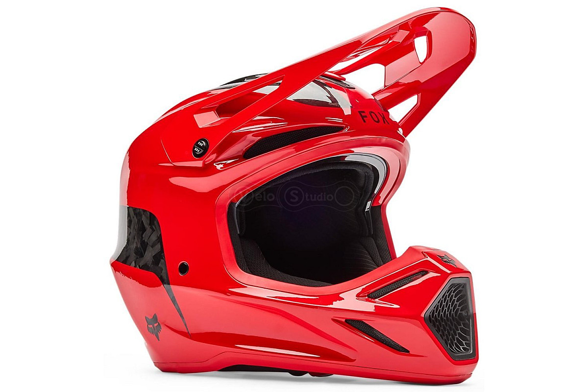 FOX V3 RS Mips Helmet FRACTURE Flo Red - професійний мотошолом, купити