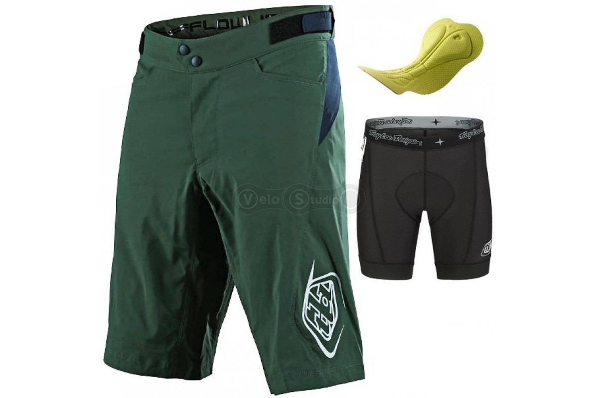Вело шорты Troy Lee Designs (TLD) Flowline Green с памперсом купить
